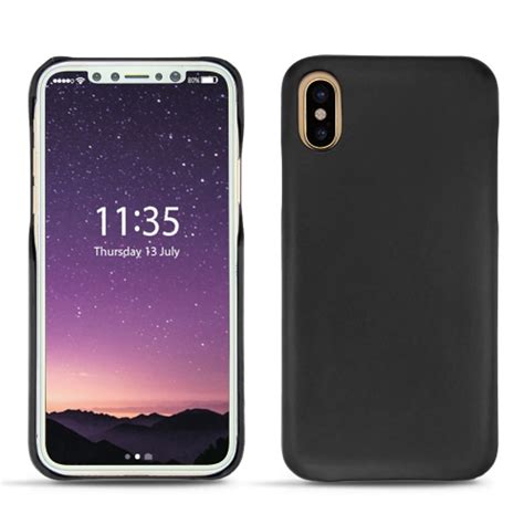 Housses coques et étuis Apple iPhone Xs en cuir Noreve