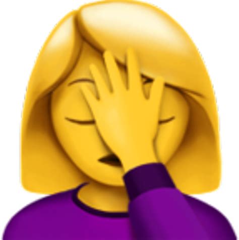 Iphone Sticker Woman Facepalming Emoji Clipart Full Size Clipart