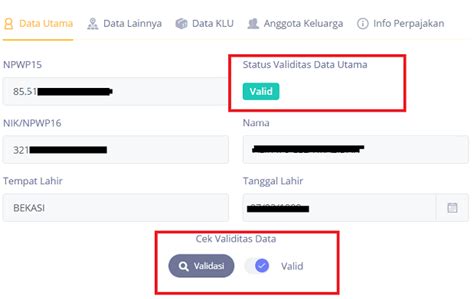 NIK Jadi NPWP Sudah Validasi Data KLU Dan Anggota Keluarga Ortax
