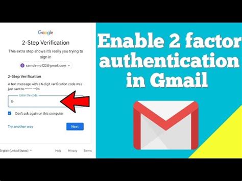 How To Enable Two Factor Authentication In Gmail Account Gmail