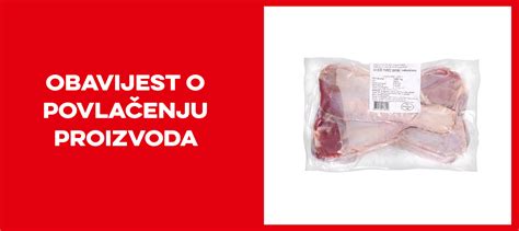 Opoziv i povlačenje Pureći batak 1kg vakum Vijesti Konzum