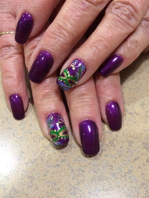 43 Fantastic Mardi Gras Nail Art Designs Mardi Gras Nails Nail Art