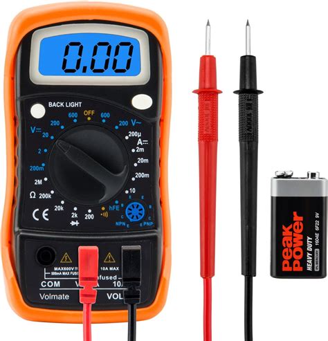 Volmate Digital LCD Voltmeter Ammeter Ohmmeter Multimeter Volt AC DC