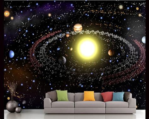 Beibehang Papel De Parede D Criativo Estrelado Universo Teto Tv