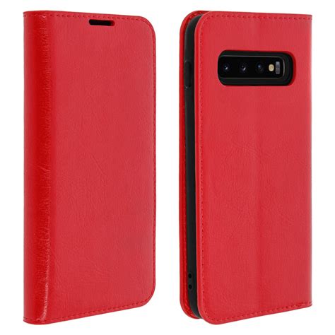 Etui Folio Prawdziwa Skóra Samsung Galaxy S10 Plus z miejscem na kartę