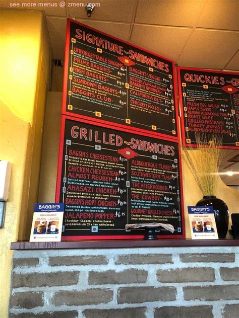 Online Menu Of Baggins Gourmet Sandwiches Restaurant Tucson Arizona