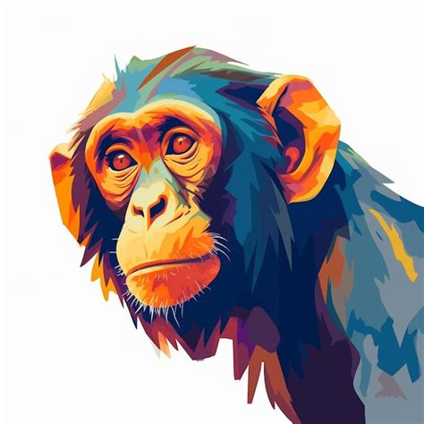 Premium Ai Image A Close Up Of A Monkeys Face With A White Background