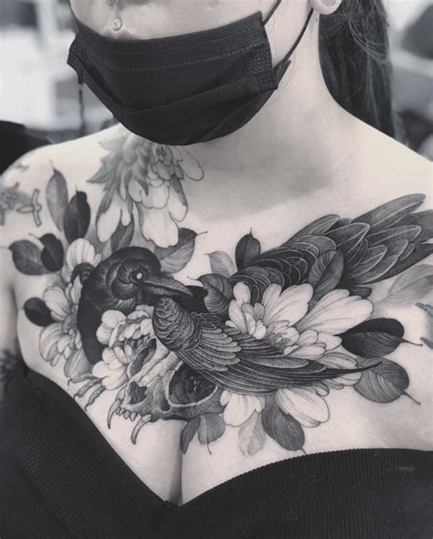 Discover Raven Tattoo Chest Super Hot In Cdgdbentre