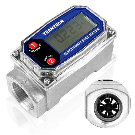 Digital Turbine Flow Meter 1 Inch Digital LCD Display Flowmeter With