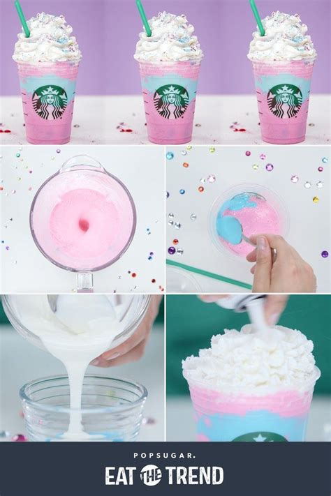 Make Your Own Starbucks Unicorn Frappuccino Starbucks Unicorn