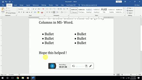 How To Create Two Bulleted Columns In Word Publicaffairsworld