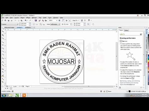 Tutorial Cara Membuat Desain Logo Sederhana Di Coreldraw YouTube