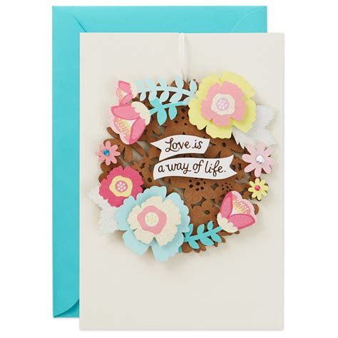 Hallmark Signature Mother S Day Card Floral Wreath Hallmark