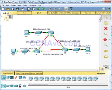 8 3 3 5 Packet Tracer Configuring Basic OSPFv3 In A Single Area