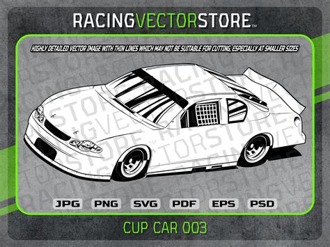 NASCAR Cup Race Car Highly Detailed Image In Svg Ai Eps Pdf Png