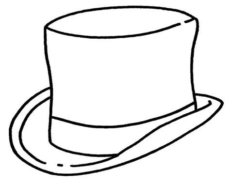 Desenho para colorir Desenho de chapéu para pintar cartola