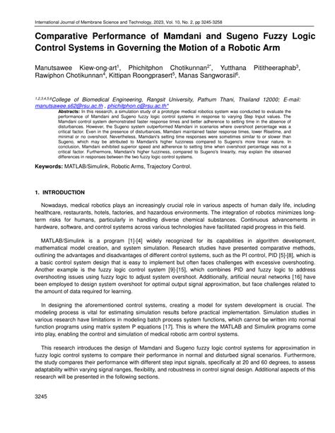 pdf comparative performance of mamdani and sugeno fuzzy logic control systems in governing the