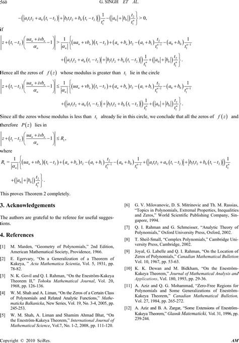 on the eneström kakeya theorem