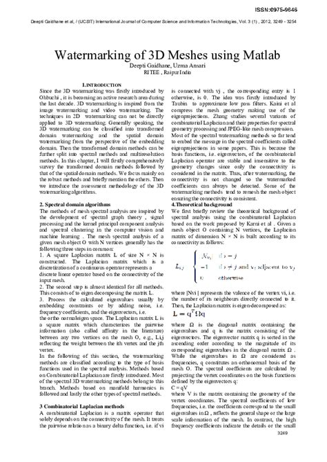 pdf watermarking of 3d meshes using matlab suhel mulla