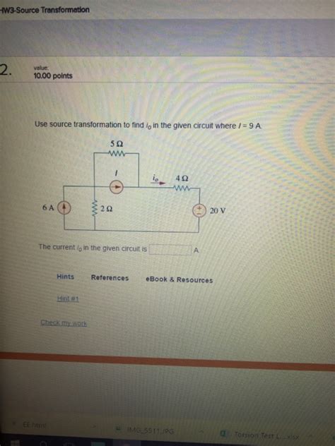 Solved Use Source Transformation To Find The Current I In Chegg