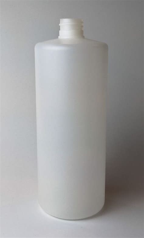 32 Oz Cylinder Round Bottle Natural HDPE 28 410 Best Containers