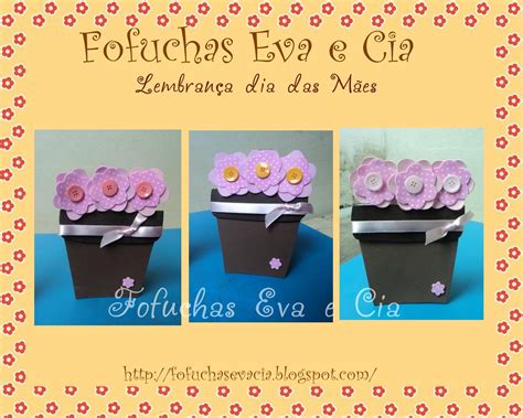 Fofuchas Eva e Cia Cartão Vaso de Flor para o dia das Mães