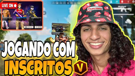 Free Fire Ao Vivojogando Os Inscritoscodigo De Equipe Vem Jogar