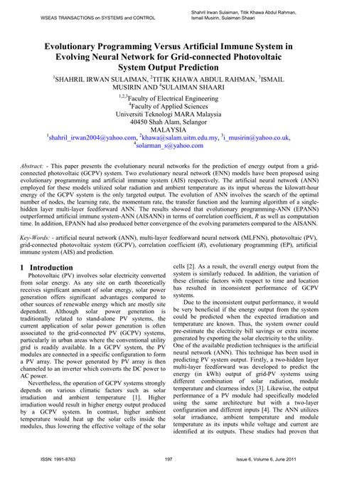 pdf evolutionary programming versus artificial immune system in evolving neural network for
