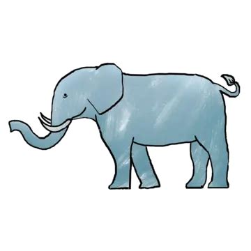 Elefante Dibujado A Mano PNG Elefante Elefante De Dibujos Animados