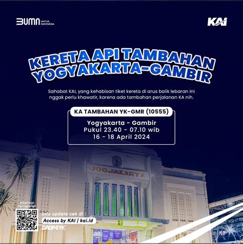 Dapat Dipesan Mulai Hari Ini KAI Tambah Lagi KA Tambahan Khusus Relasi