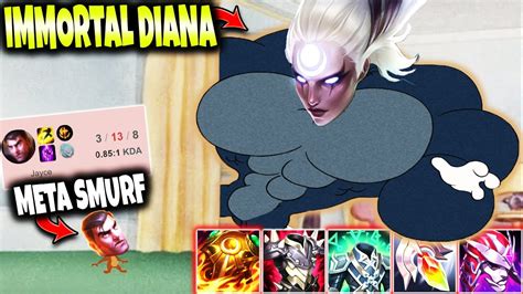 Tilted META Top Lane Picker Jayce Smurf Versus My IMMORTAL DIANA FULL