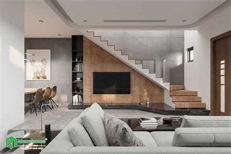 Tổng hợp mẫu cầu thang đẹp 2023 in 2023 Staircase in living room