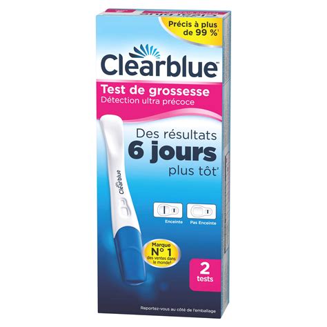 Test de grossesse Détection Ultra Précoce 6 jours avant Clearblue