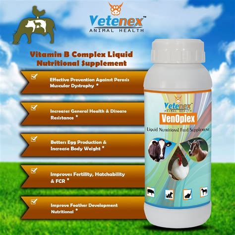 Vitamin B Complex Liquid Supplement For Cattle Poultry Goat VenOplex
