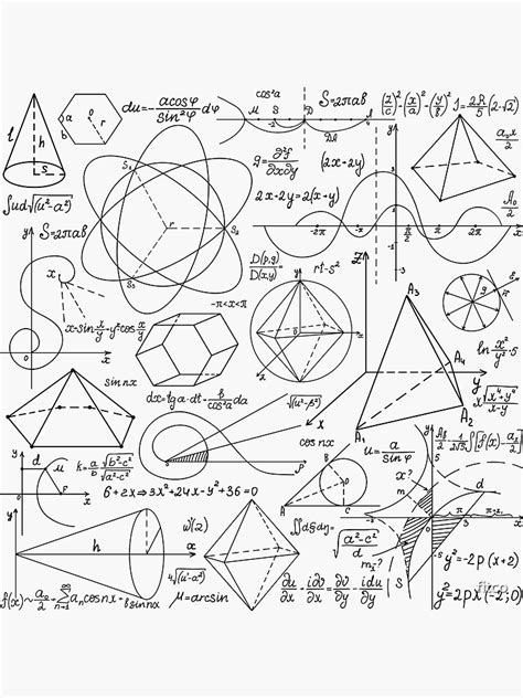 Mathematics Geometry Formula Euclidean Equation Sticker For Sale By