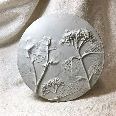 Bas Relief Botanical Casting In Concrete Beautiful Nature Etsy
