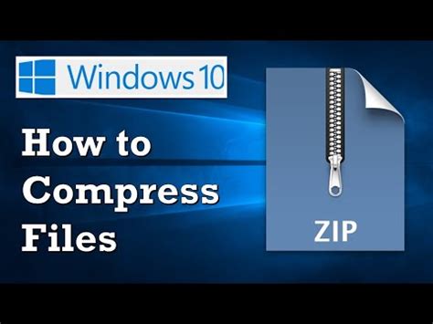 How To Compress Files In Windows Youtube