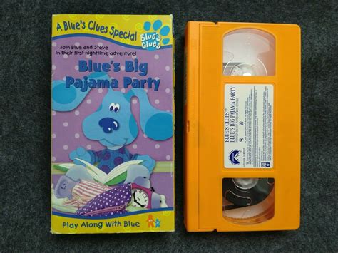 VHS Blues Clues Blues Big Pajama Party VHS 1999 VHS Tapes