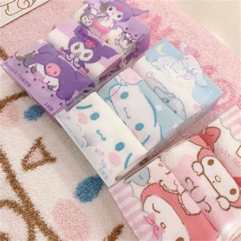 Kawaii Sanrio Kuromi skarpetki Cinnamoroll moja melodia Anime śliczne