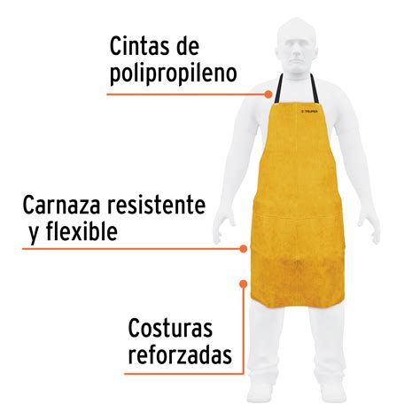 Ficha Tecnica Protección para soldar peto de carnaza Truper