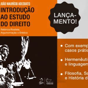 Introdução ao estudo do direito conheça o novo livro de João Maurício