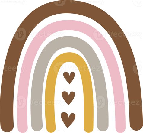 Boho Rainbow Hand Drawn For Decoration Prints Wallpaper Png