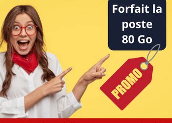 Forfait la poste mobile 80 Go à prix promo avec smartphone