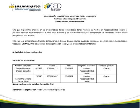 Guia Multidimencional CORPORACIN UNIVERSITARIA MINUTO DE DIOS