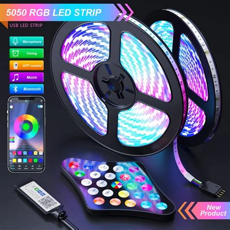 1M 30M USB Led Strip Light 5050 RGB LED Lights Flexible Ribbon Diode