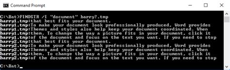 using the findstr command tips