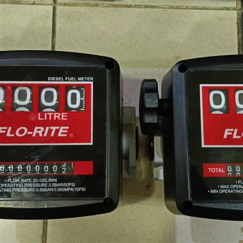 Jual Flow Meter Flo Rite Meteran Minyak Solar 4 Digit Drat 1 Inch DN25