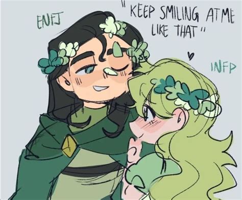 Mbti Fanart Of Infp And Enfj Infp Personality Type Myers Briggs