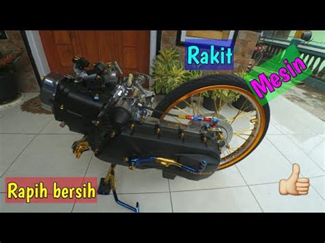 Rakit Mesin Beat FI Full Baut Stainless Gold YouTube