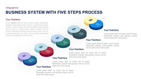 5 Steps Process Business System Template For PowerPoint Keynote